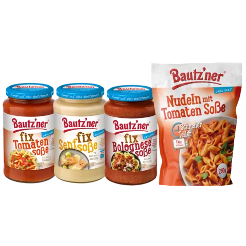 Bautz'ner Fix Saucen Set mit gratis Schnellem Teller Tomate